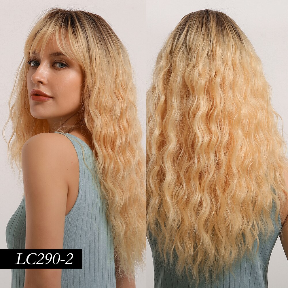 Element Lange Water Wave Haar Synthetische Ombre B... – Grandado