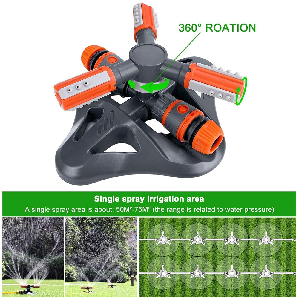 Garden Lawn Sprinkler 360 Degree Automatic Rotatin... – Vicedeal