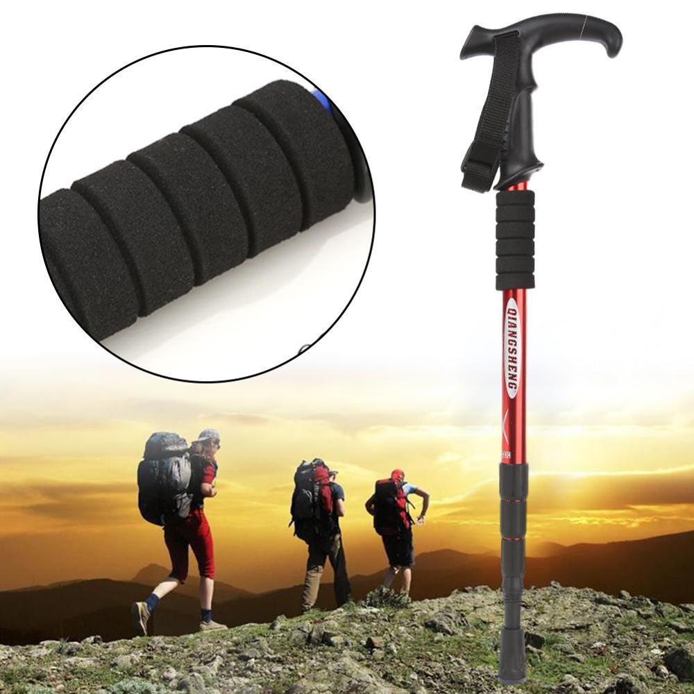 Four-section T-handle ultralight trekking pole alu... – Vicedeal