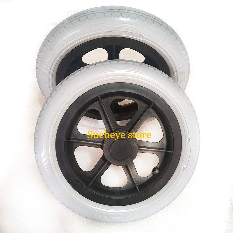 12 1/2x2 1/4 Wheelchair Rear PU Wheel 12 Inch Rear... – Grandado