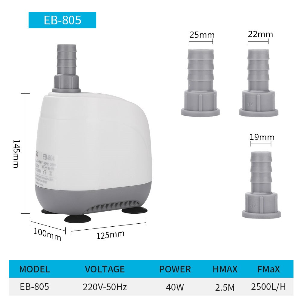 EB Series Fish Tank Submersible Pump Bottom Suctio... – Grandado