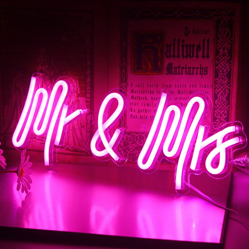 ineonlife Neon Sign Mr and Ms for Party Wall Decor... – Vicedeal