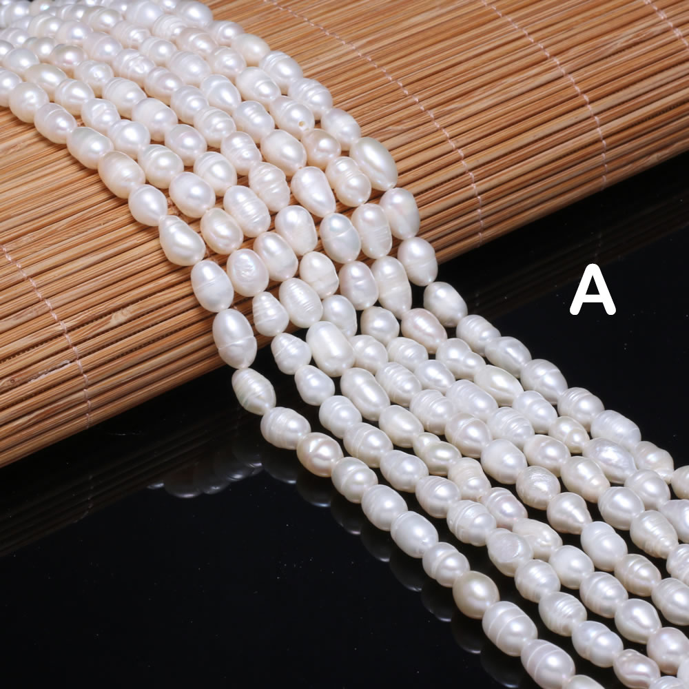 5-6mm A AA AAA Rice Shaped Cultured Pearls Natural... – Grandado