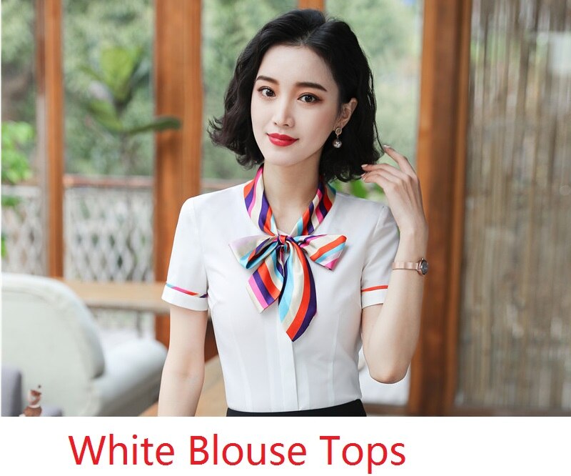 Blouses & Shirts For Women With Scarf Uniform Styl... – Grandado