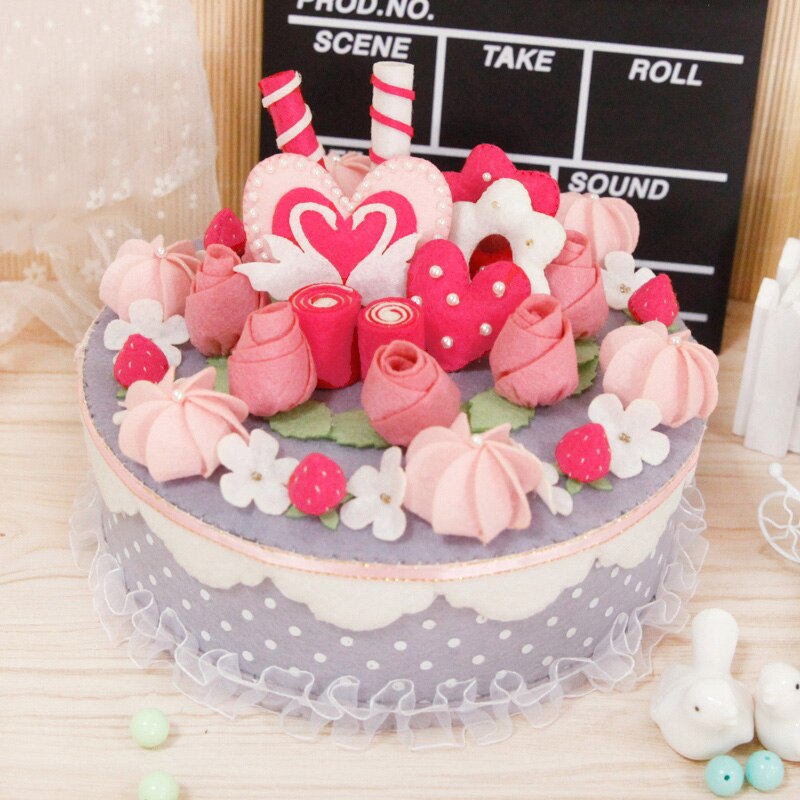 Felt Handmade Birthday Cake Storage Box For Kid an... – Grandado