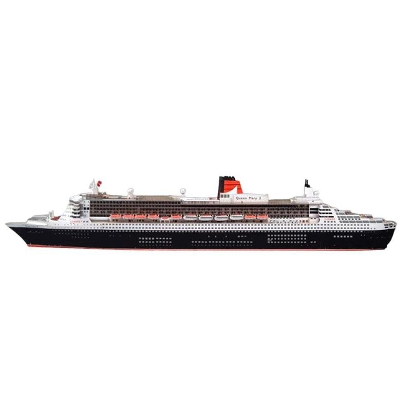 Queen Mary II cruise Ship Paper Model 3D Cubes Pap... – Grandado
