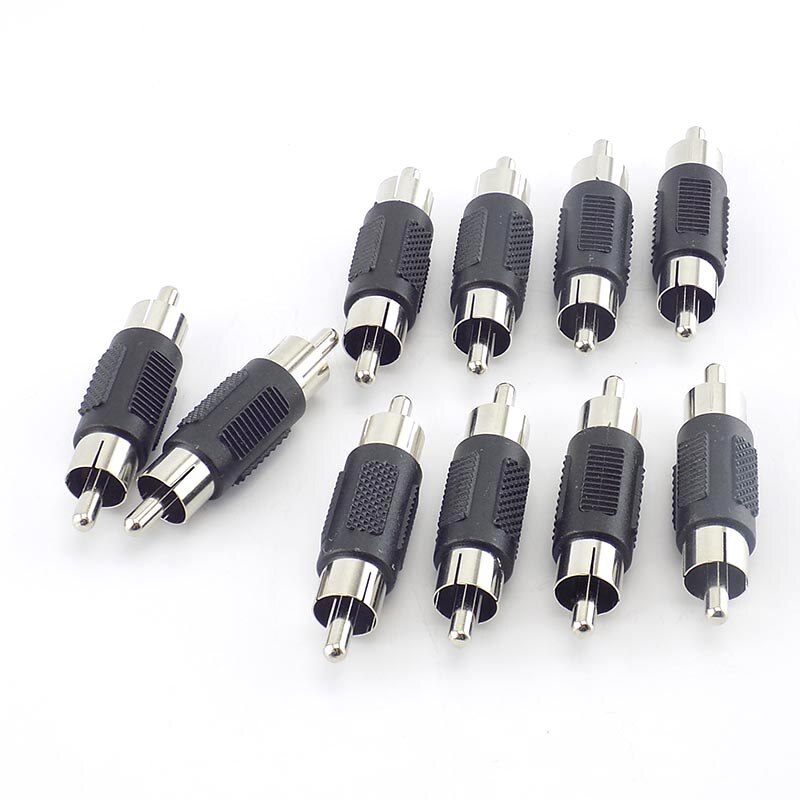 2pcs RCA Male to RCA Male Plug Couplers Adapter AV... – Grandado