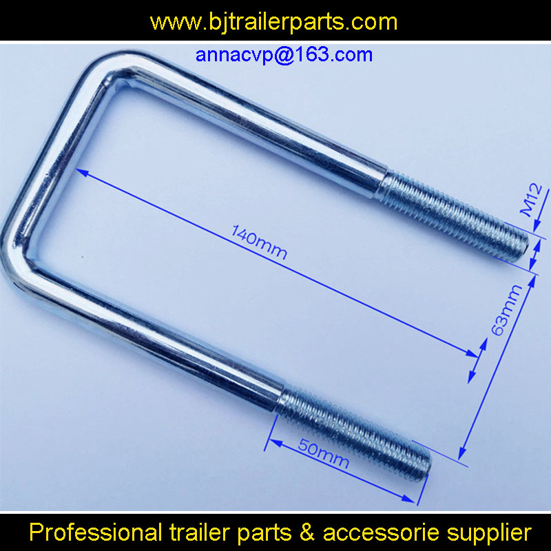 U bolt M12 x 63 x 140mm, trailer axle U bolt, trai... – Grandado