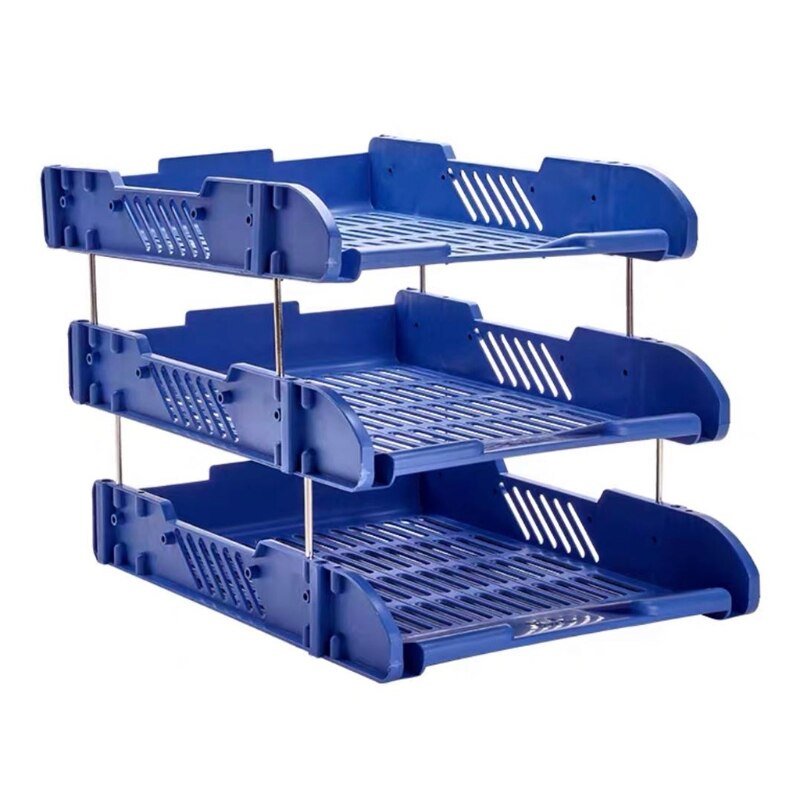 3 Layers Thicken Plastic File Desktop Storage Bask... – Vicedeal