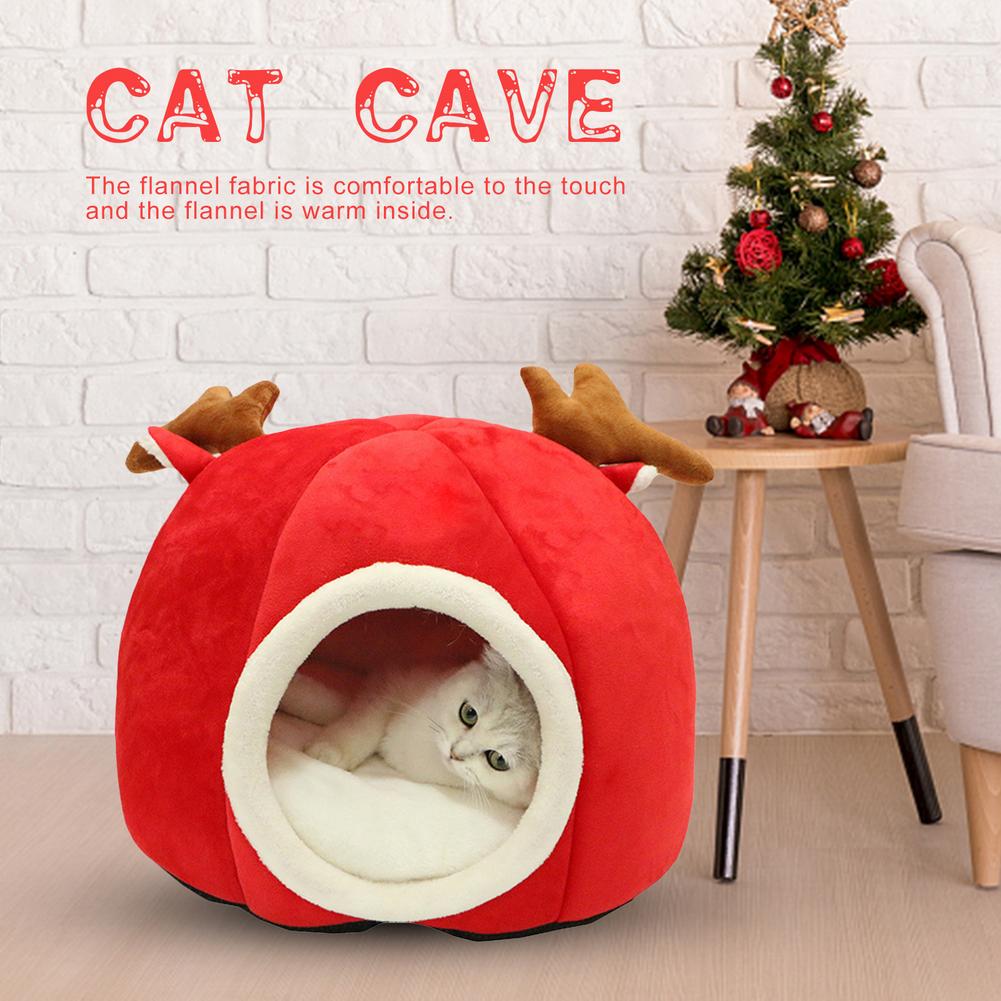Kat Bed Cave Leuke Gewei Kat Huis Comfy Kitten Knu... – Grandado