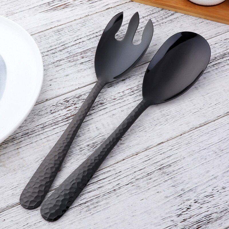 Big Salad Serving Spoon Fork Set Mix Spoons Pot Po... – Vicedeal