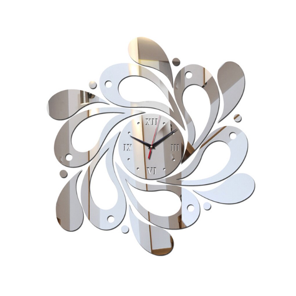 1pc Modern 3D Flower Mirror Stickers Clock DIY Mir... – Vicedeal