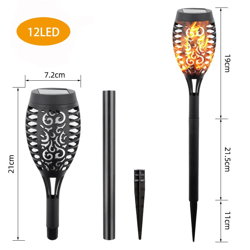 33/51/96 LED Solar Flame Effect Light Outdoor Led ... – Grandado