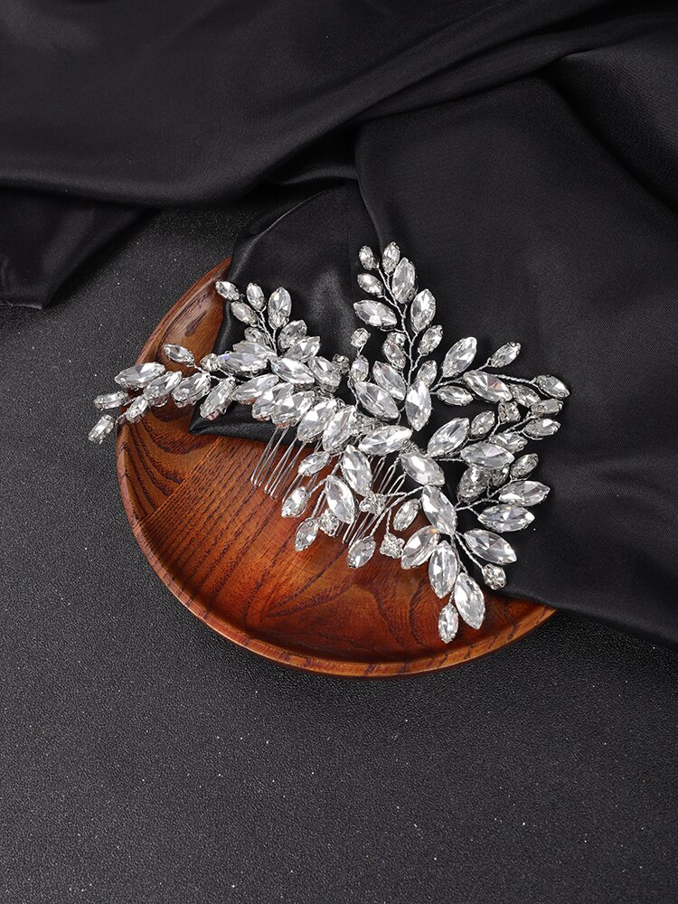 Rhinestone Bride Hair Comb Party Prom Hair Jewelry... – Grandado