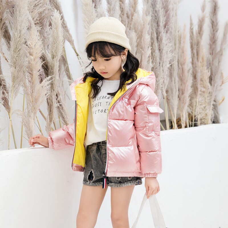 Children's down coat hooded men and women thick co... – Grandado