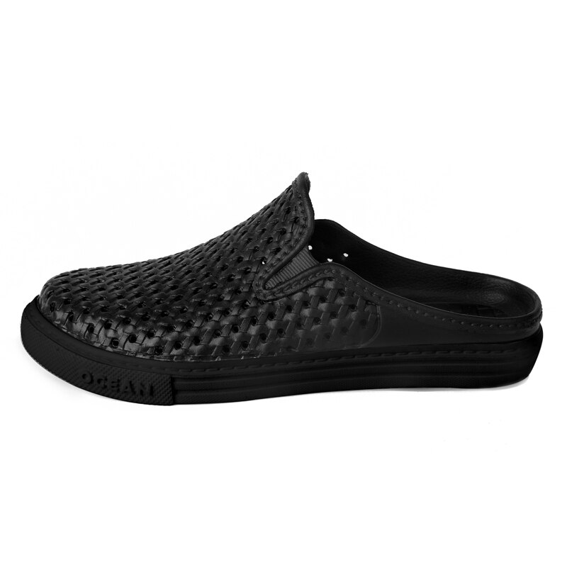 Men Cool Slippers Lmitation Weaving Crocks Summer ... – Grandado