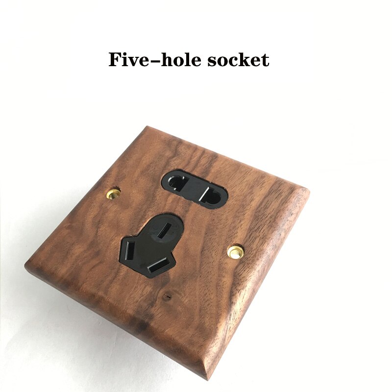 Black Walnut Panel Brass Lever Toggle Switch Solid... – Vicedeal