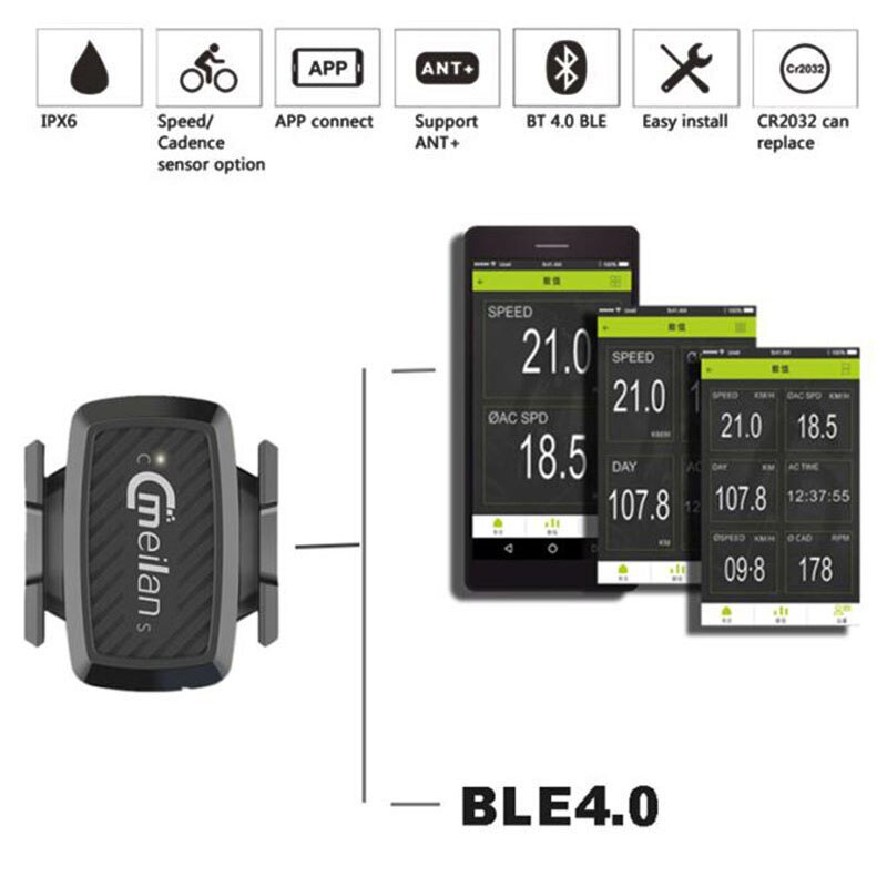 Smart Fitness Sensor Wireless Bicycle Computer Fit... – Grandado