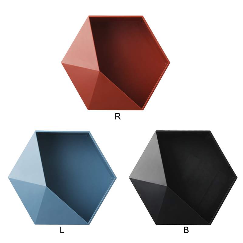 Nordic Hexagonal Wall Shelves Geometric Wall Float... – Grandado