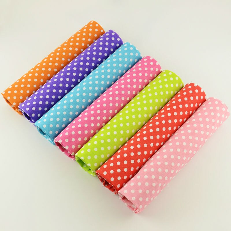 Booksew Cotton Fabric 7 PCS for White Dots Printed... – Grandado
