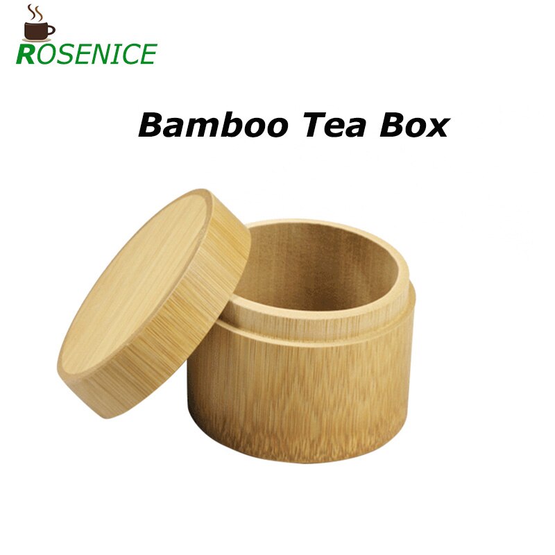 Mini Round Bamboo Tea Box Maccha Storage Box Canis... – Grandado