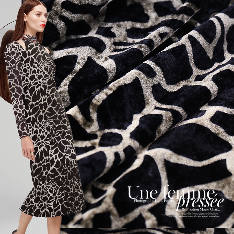 Leopard print velvet silk fabric soft and delicate... – Grandado