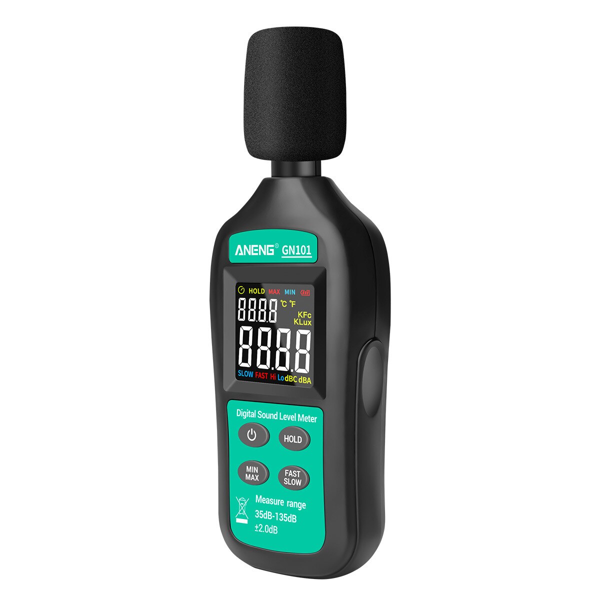 Digital Noise Meter Measurement 35-135dB Intellige... – Vicedeal