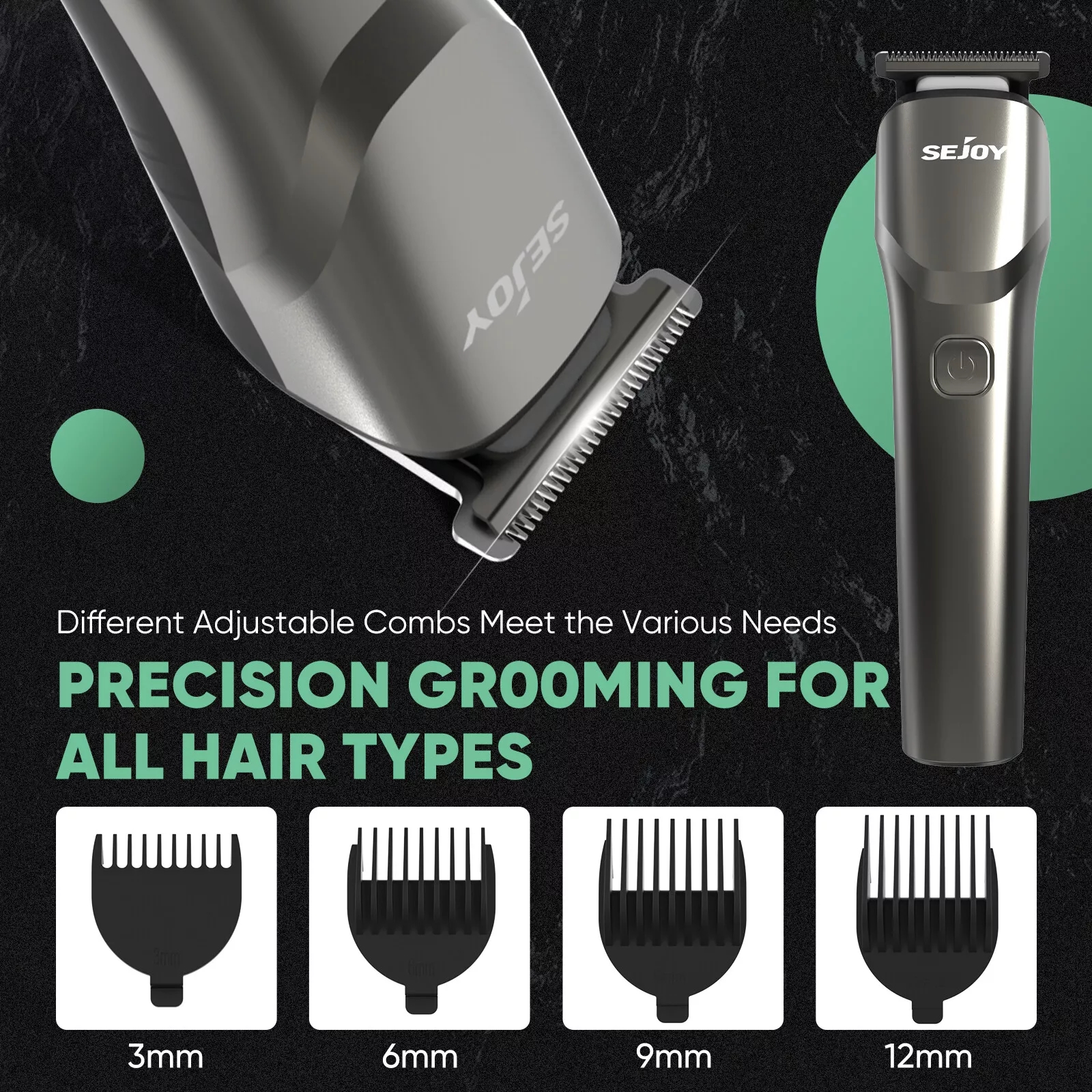 Sejoy Hair Clippers Beard Trimmer for Men Cordless... – Vicedeal