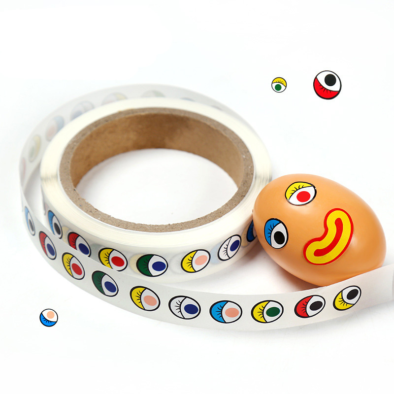 Eye Balls Sticker Mouth stickers in paper roll Cra... – Grandado