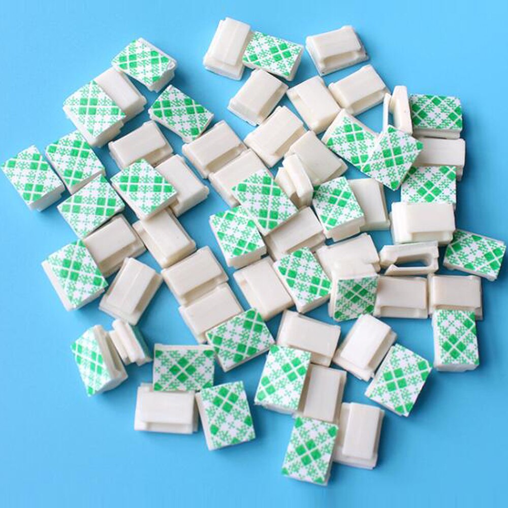 100PCS Hanger Flat Car Wire Clips 3M Self Adhesive... – Vicedeal