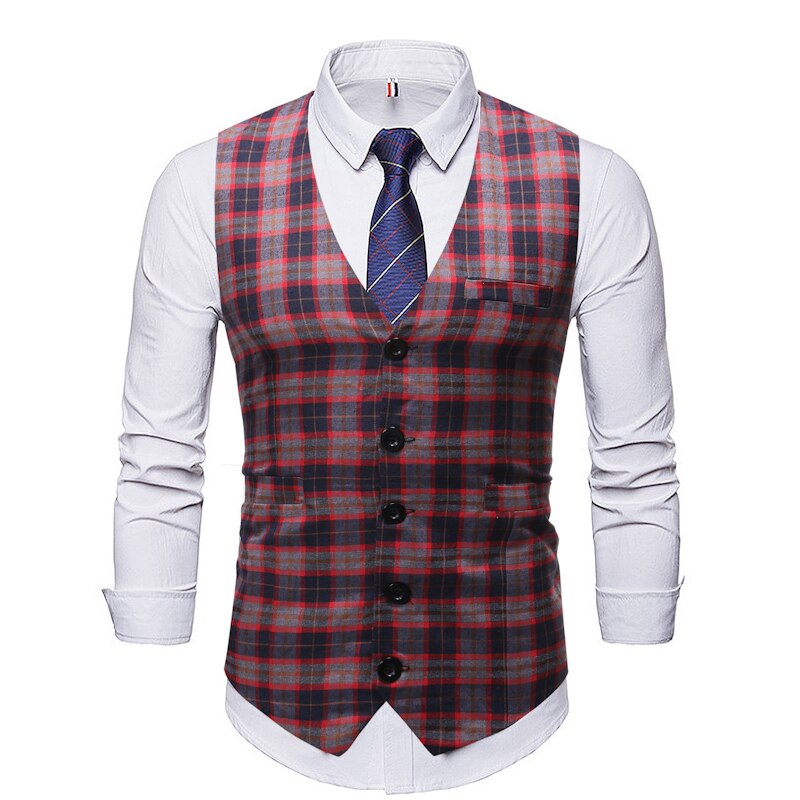 Single Buttons Vest Men Casual Wedding Formal Dres... – Grandado