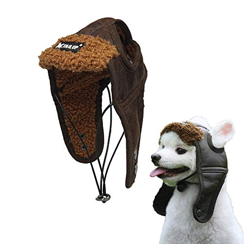 LVTUBANLV Classical Pet Dog Fleece Aviator Hat Win... – Grandado