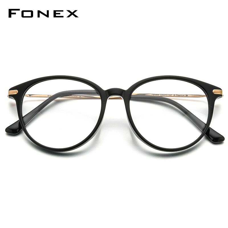 FONEX Titanium Optical Glasses Frame Men Retro Rou... – Vicedeal