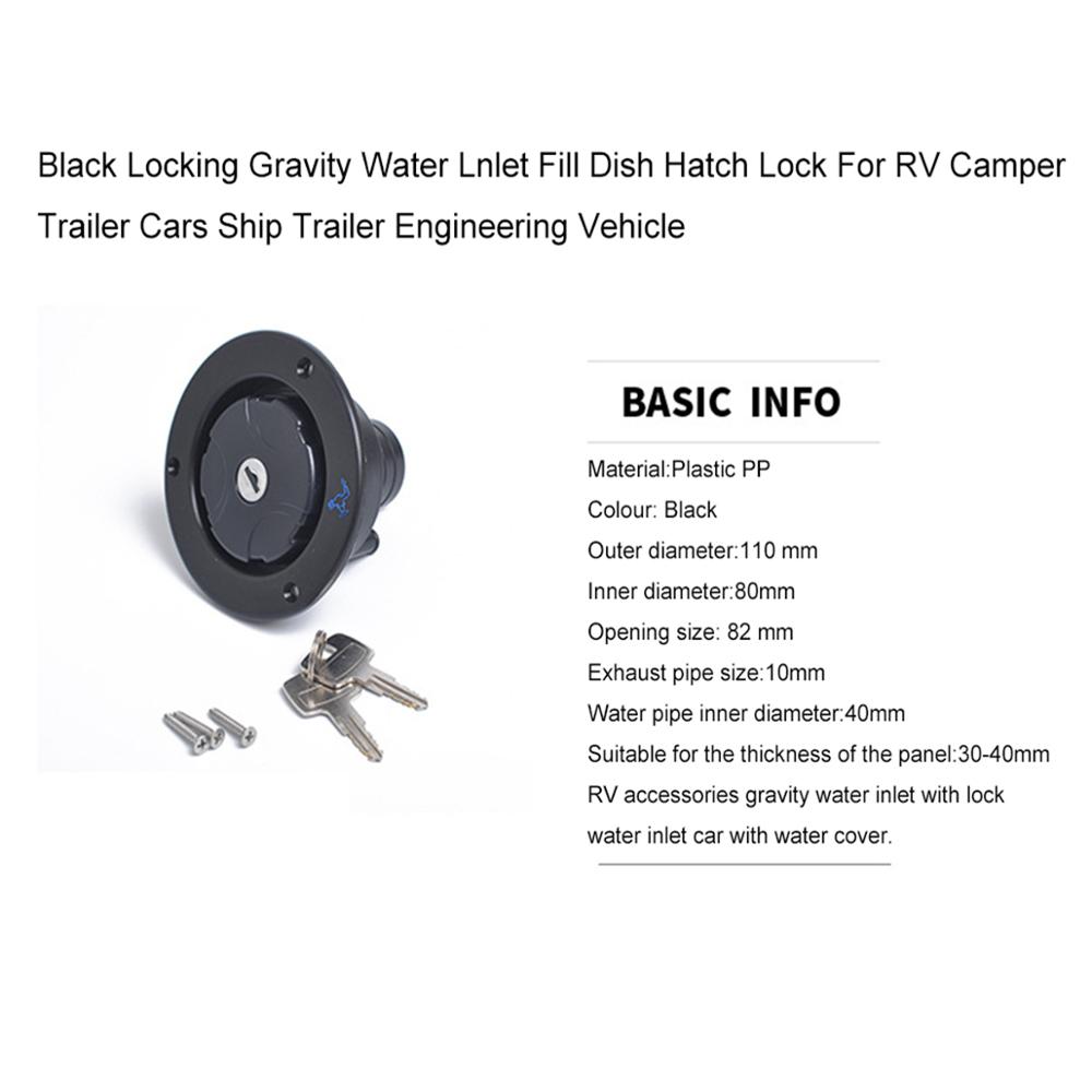 Black Locking Gravity Water Lnlet Fill Dish Hatch ... – Vicedeal