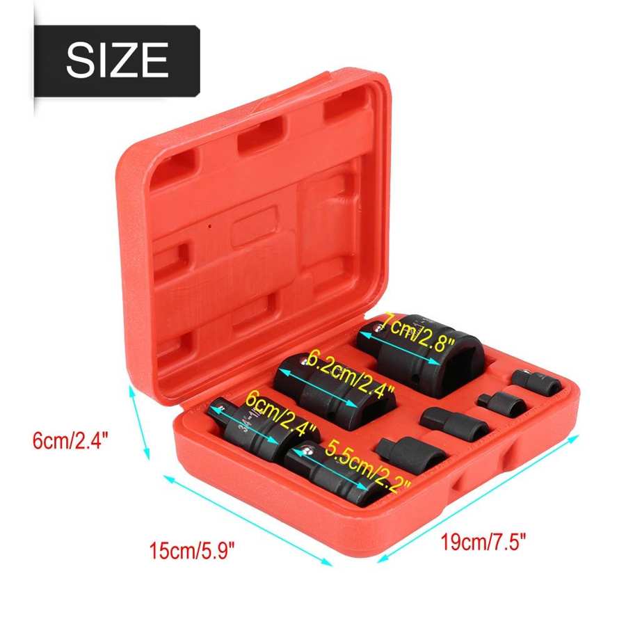 8Pcs 1/4" 3/8" 1/2" 3/4" 1" Air Impact Drive Socke... – Grandado