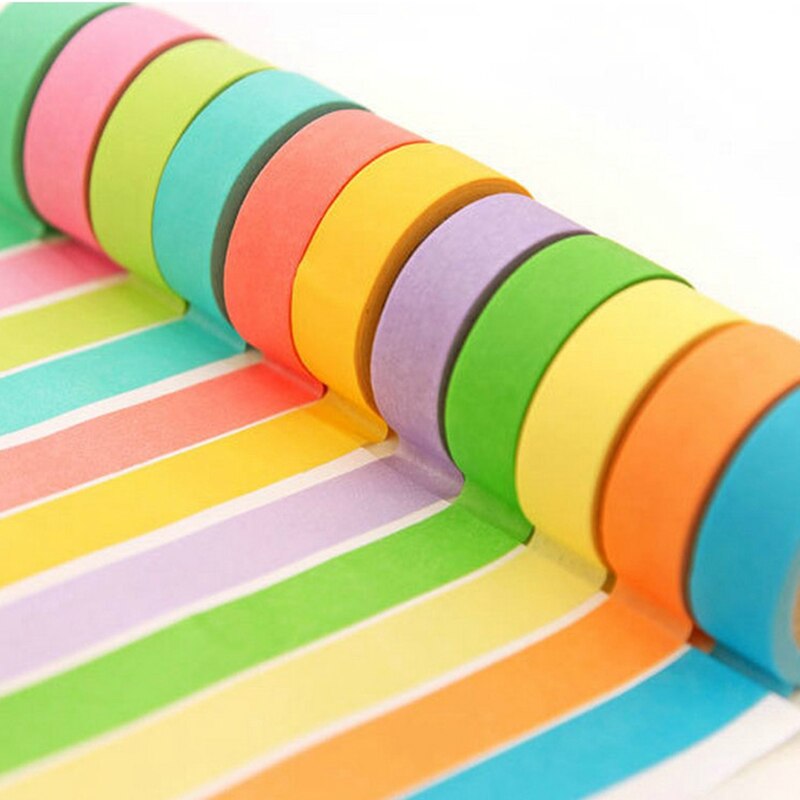 10 into a cute candy color hand torn colorful Japa... – Grandado