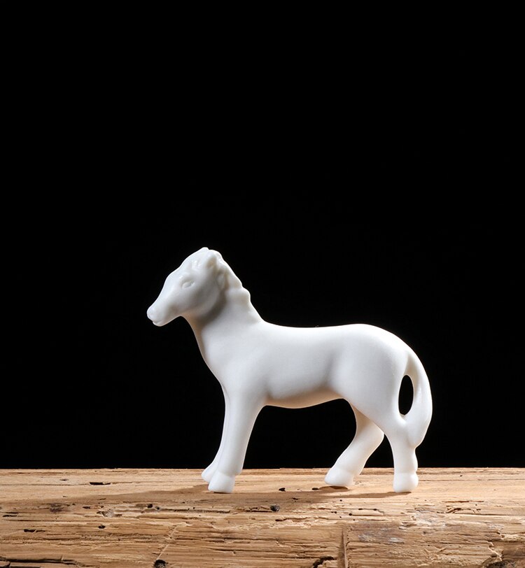 horse decoration porcelain tea pet animal statue s... – Grandado