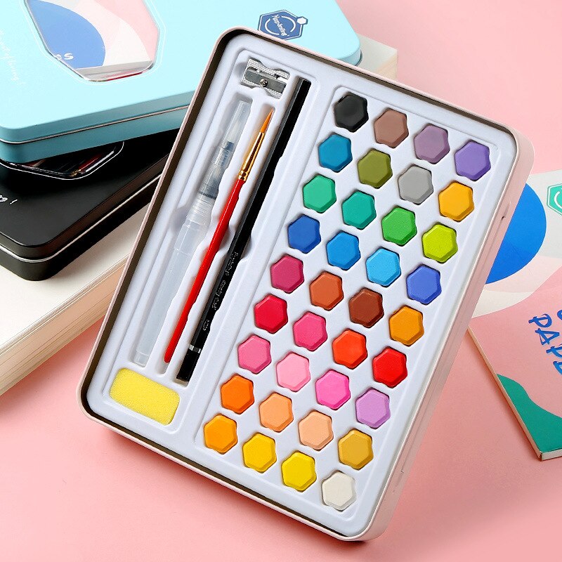 36 Color Solid Watercolor Paint Solid Powder Paint... – Vicedeal