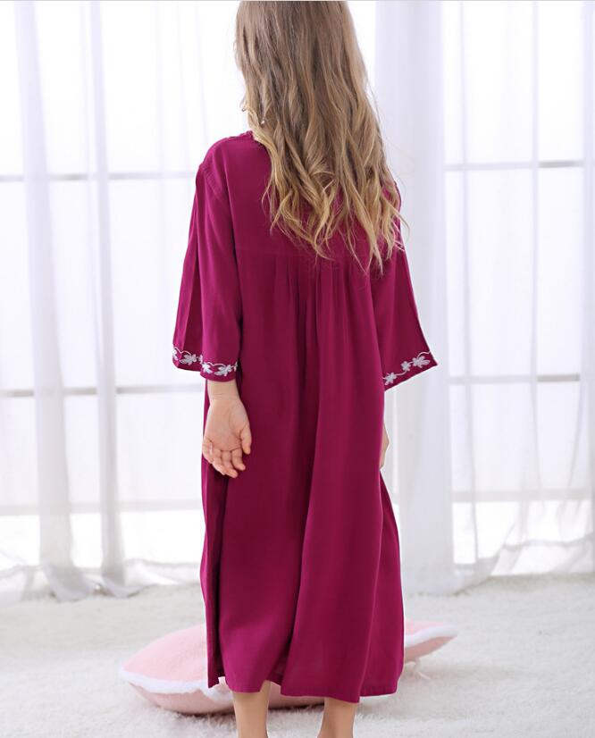 Embroidery Flowers Girls Pajamas European Girls Pr... – Grandado