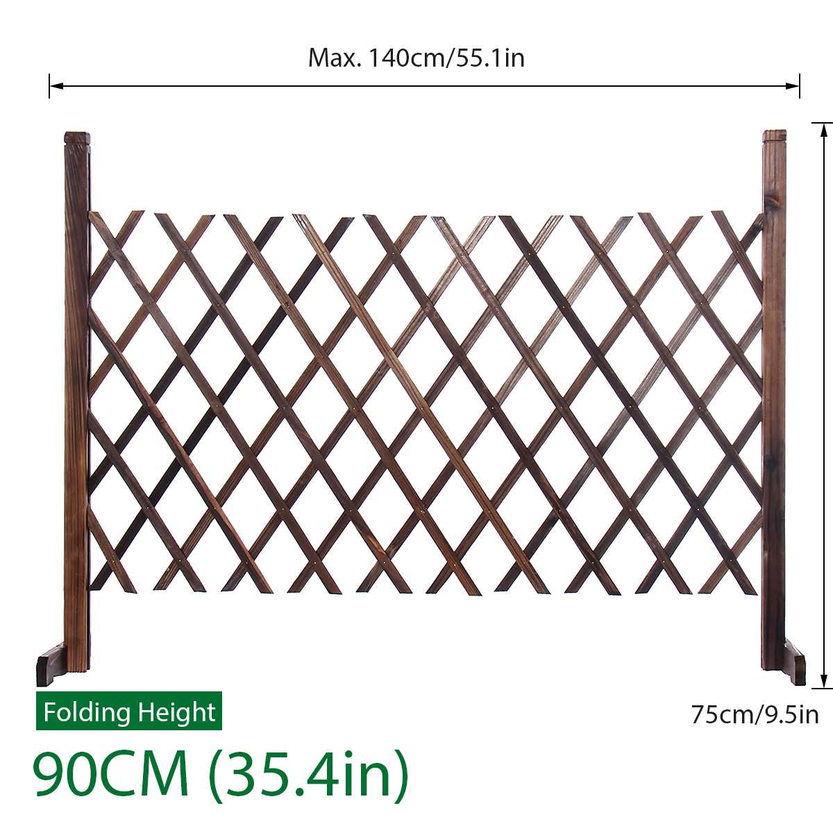 Garden Fence Gecoration Wood Expanding Fence Gate ... – Grandado