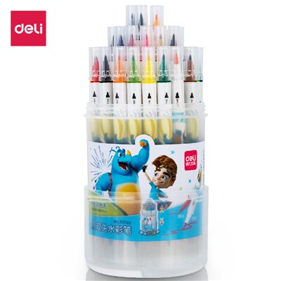 Deli 707 Twin Tip Vilt Pen 24/36/48 Kleuren Marker... – Vicedeal