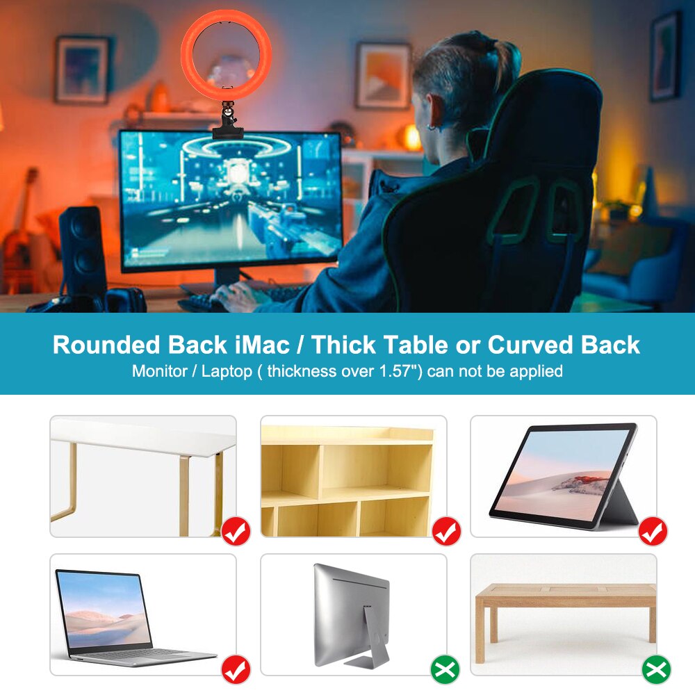 Draagbare Selfie Ring Licht Voor Laptop Computer M... – Vicedeal