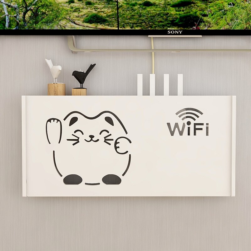 Wifi Router Opbergdoos Kabel Organizer Muur Opknop... – Vicedeal