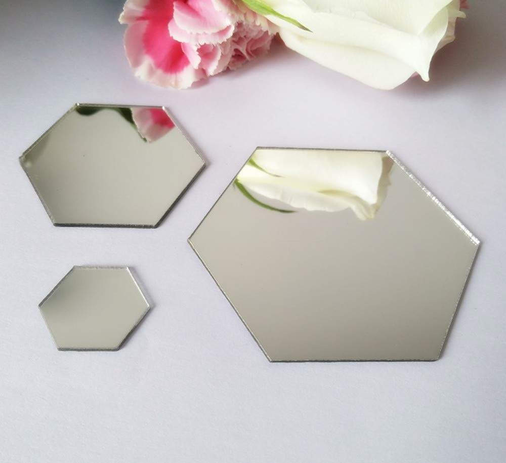 4 Maten Diy Hexagon Acryl Spiegel Sticker, Gespieg... – Grandado