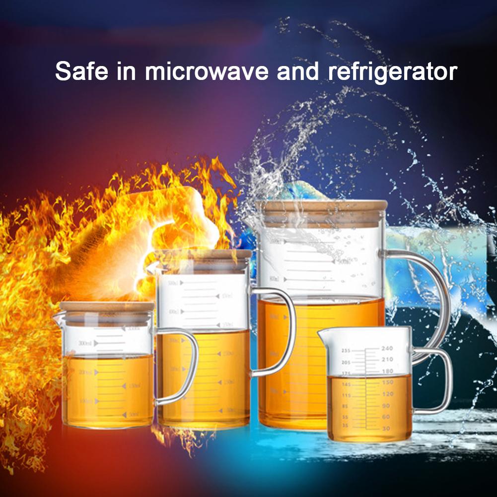 Glass Measuring Cup Heat-Resistant Kitchen Beaker ... – Vicedeal