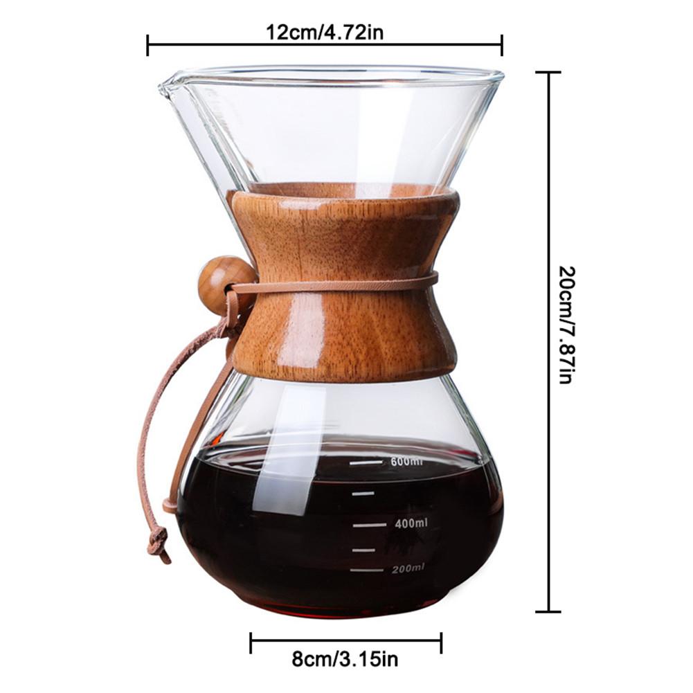 Pour Over Coffee Maker Glass Carafe And Reusable S... – Vicedeal