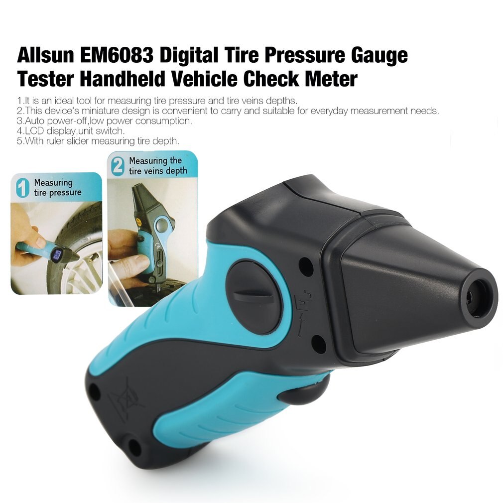 Allsun em6083 digital dæktryksmåler tester håndho... – Grandado