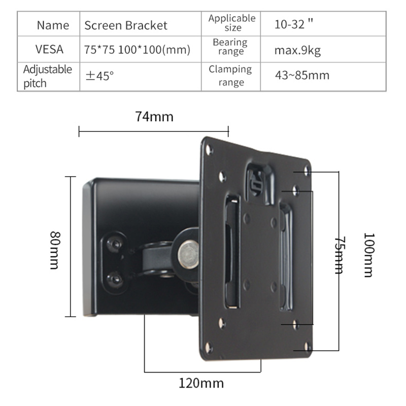 10"-32" Full Motion Monitor Mount Parts ... – Grandado