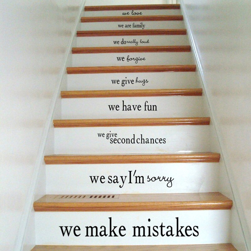 Stairs Stickers Self-adhesive DIY Writing PVC Wall... – Grandado