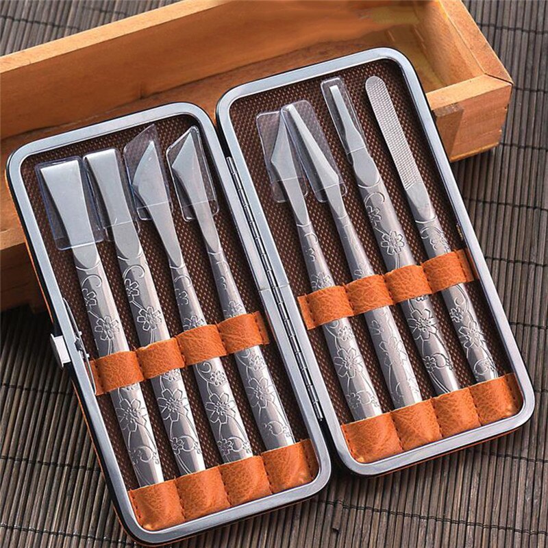 8Pcs/Set Tip Nail Scissors Brown Stainless Steel C... – Vicedeal